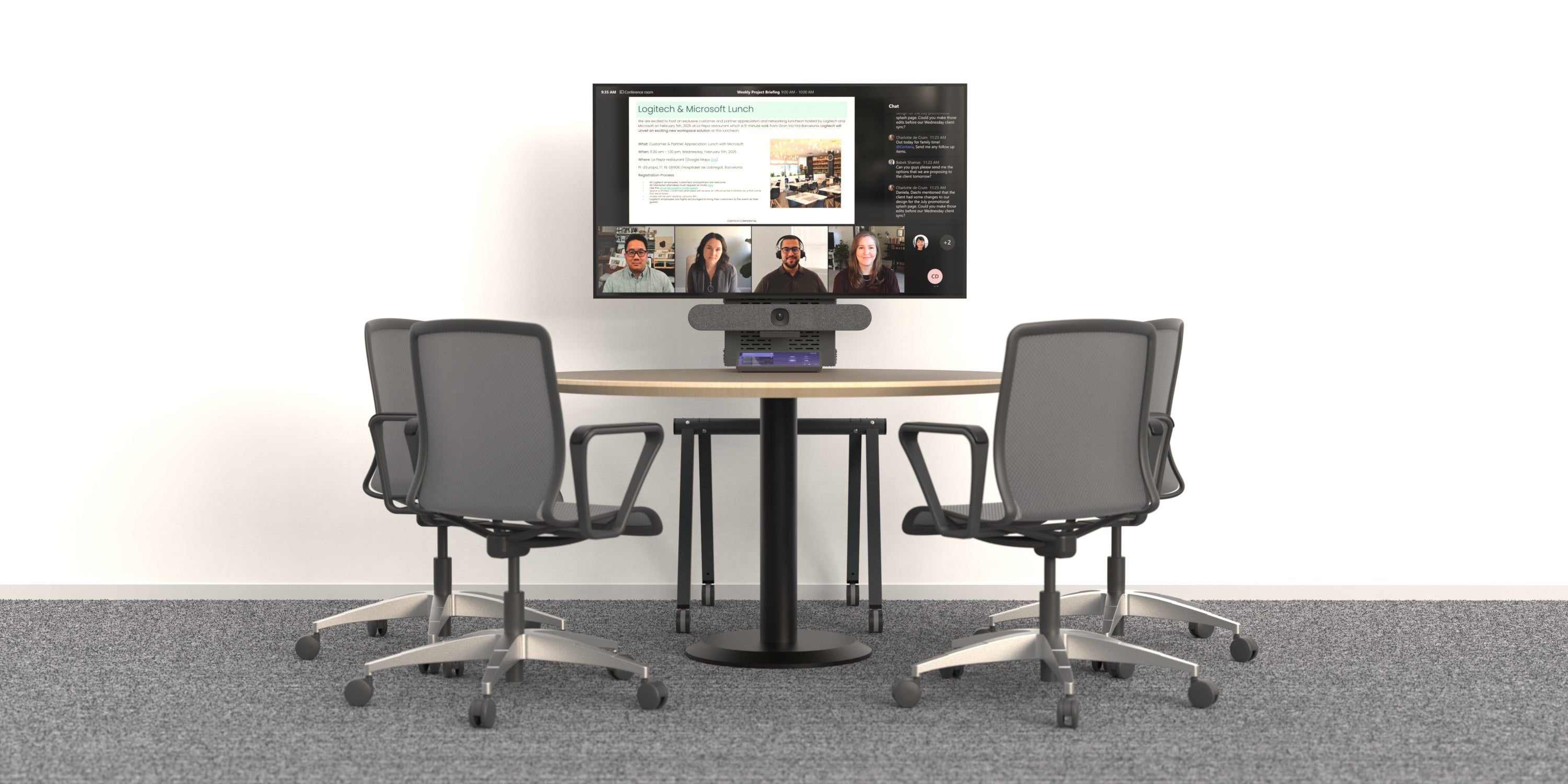 Logitech and Heckler Express Install for Microsoft Teams Rooms