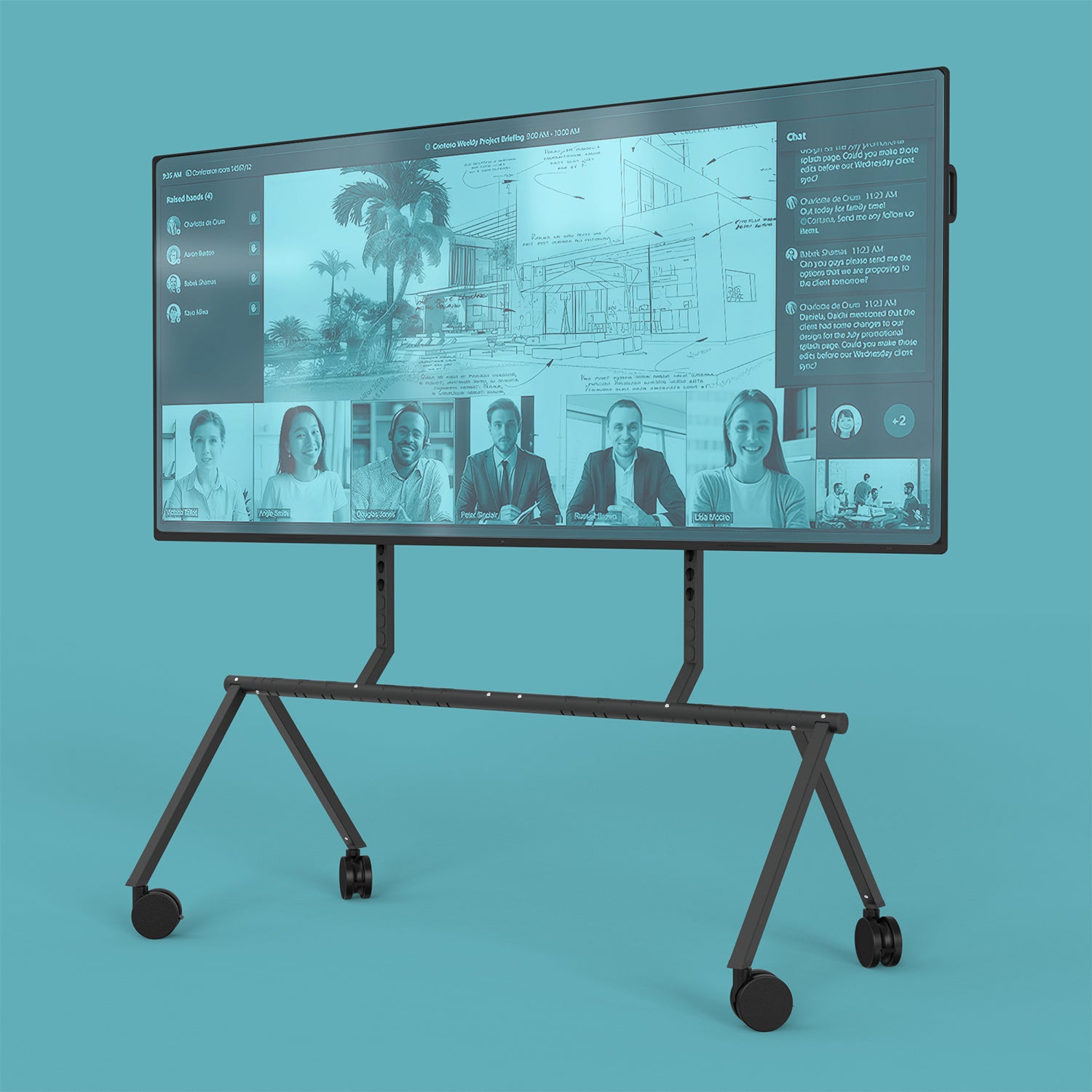 Heckler XL Display Stand - Rolling Stand for Extra Large Displays