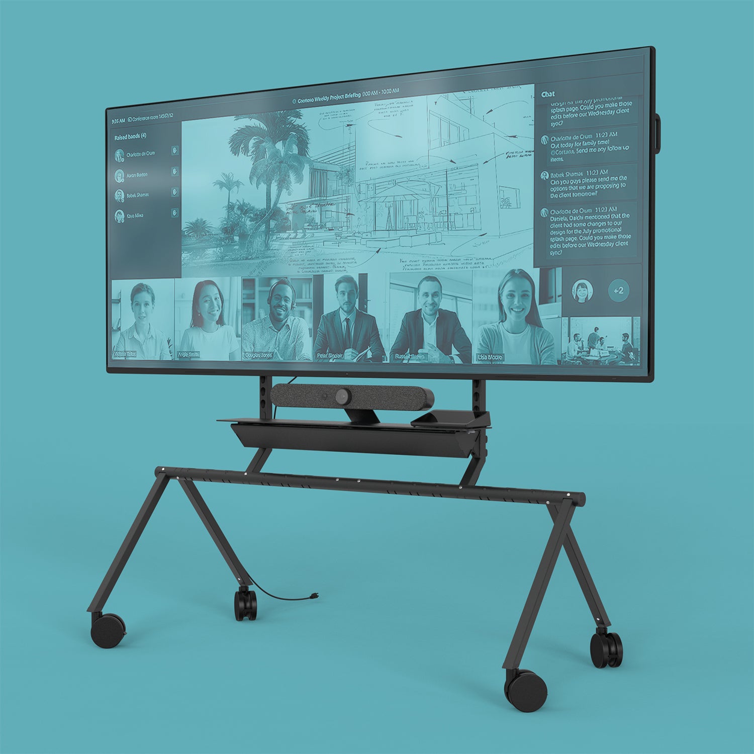 Heckler XL Display Stand - Rolling Stand for Extra Large Displays