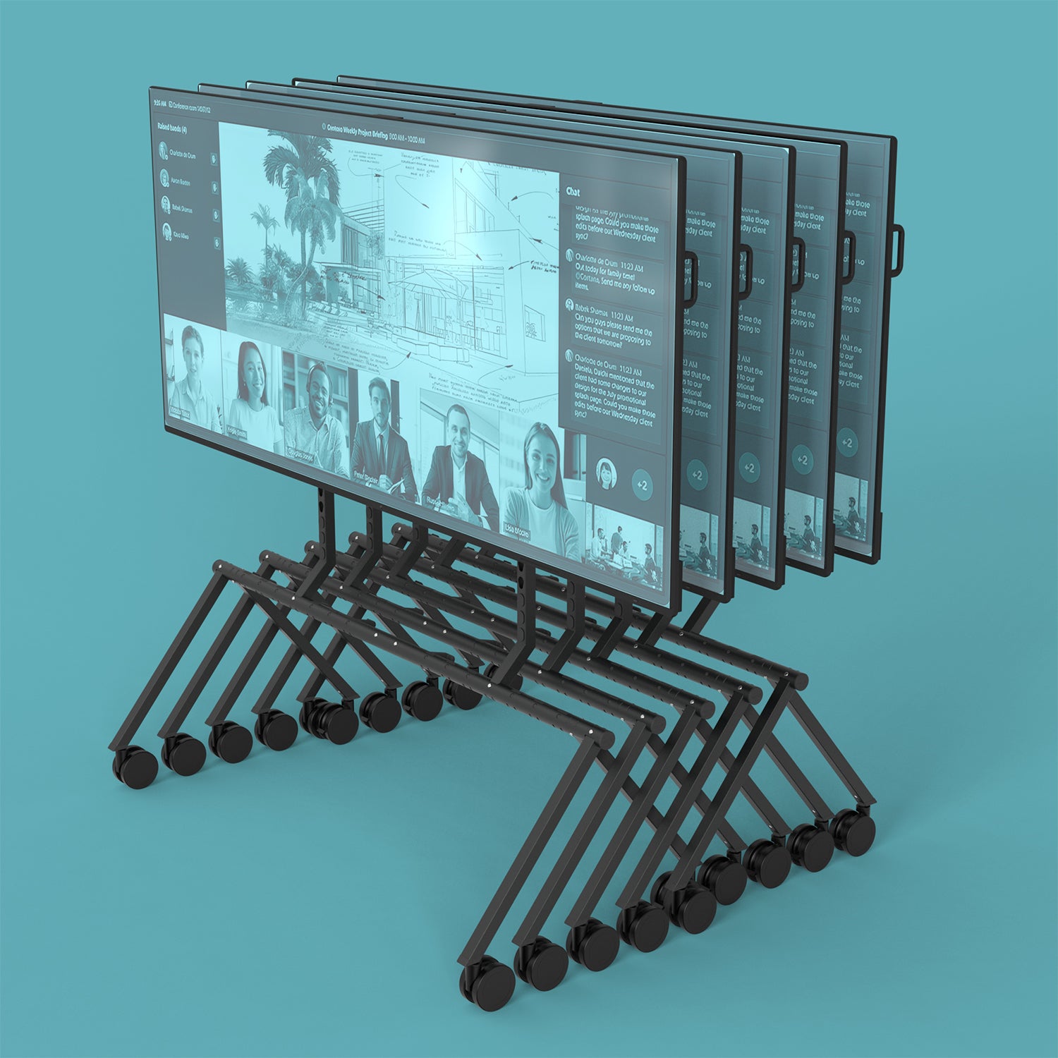 Heckler XL Display Stand - Rolling Stand for Extra Large Displays