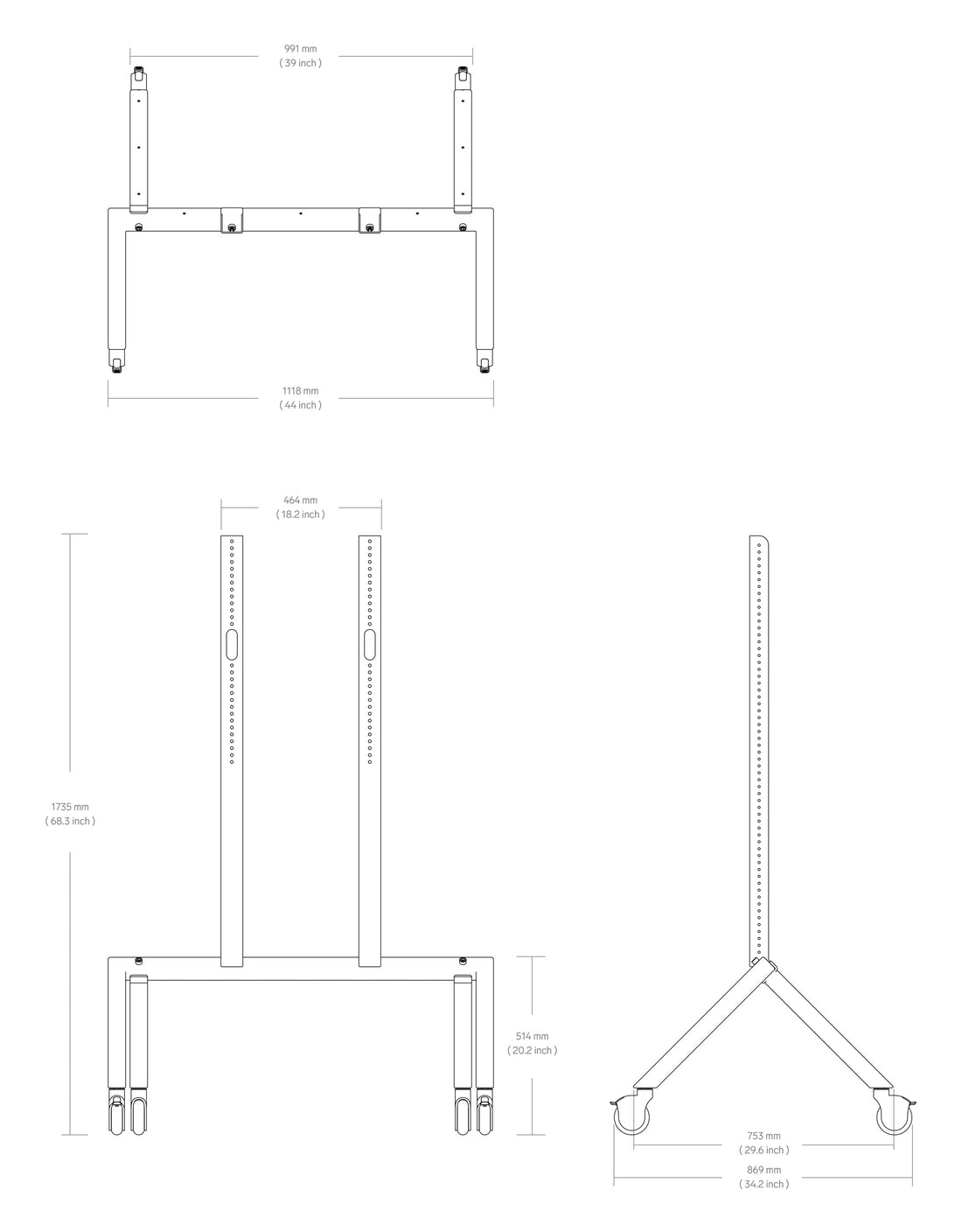 Heckler AV Cart - Base Configuration | Heckler
