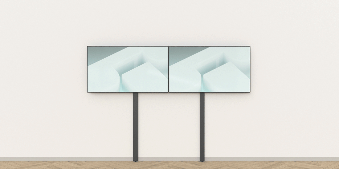 Dual Display Kit for AV Wall | Video Meeting Hardware | Heckler