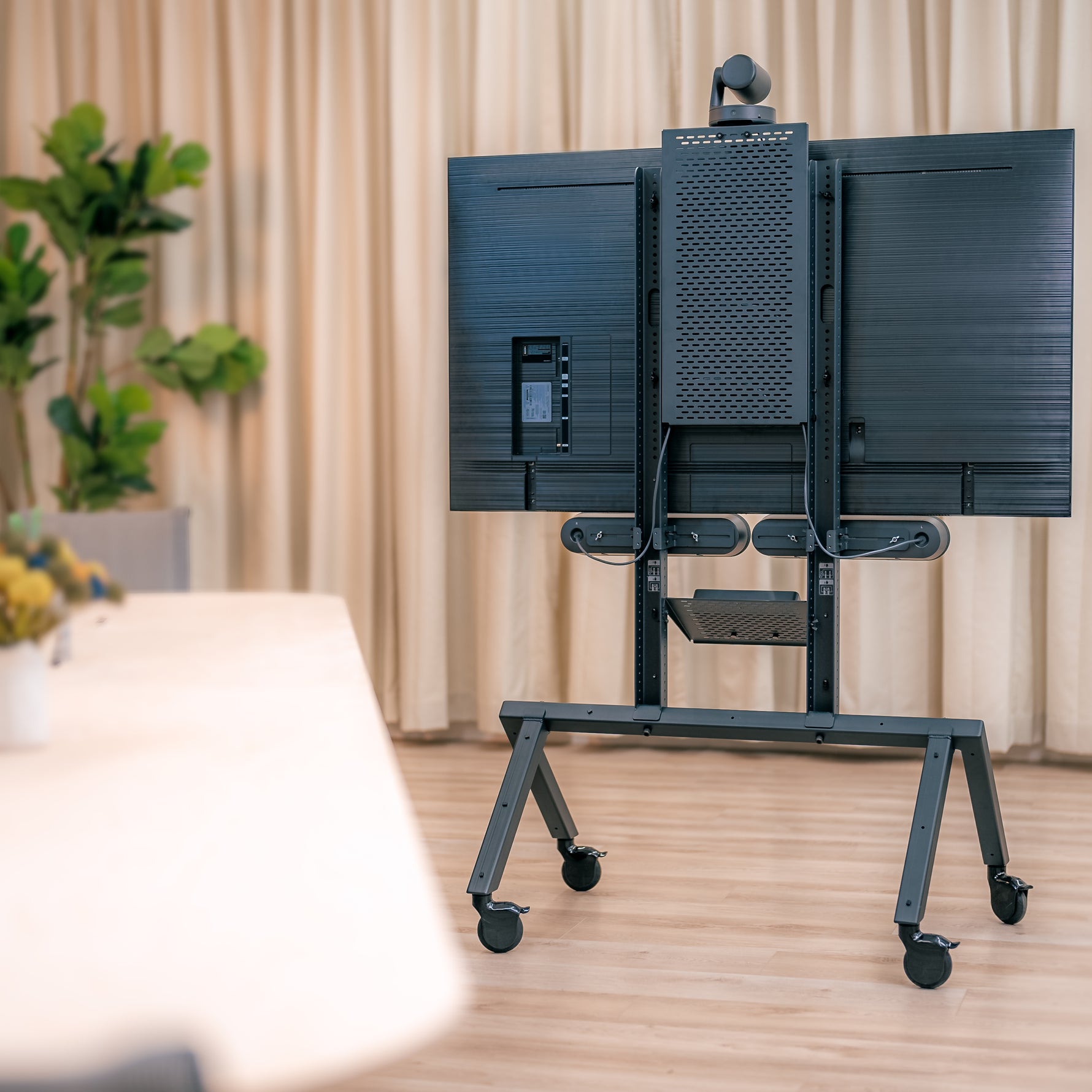 AV Cart for Logitech Rally Plus | Video Conferencing | Heckler