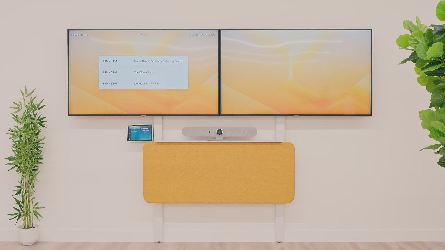 Dual Display Kit for AV Wall | Video Meeting Hardware | Heckler